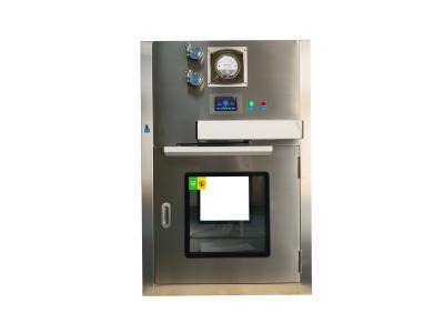 China Auto-Door Laminar Flow Pass Box with HEPA-Filtered ISO Class 5 Air Purity and Motorized Sliding Doors for sale