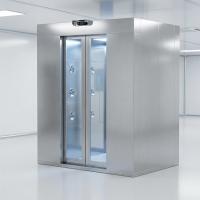 China ISO 14644 Certified 201 Stainless Steel Air Shower with Automatic Sliding Door for Cleanroom Decontamination for sale