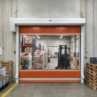 China Wind-Resistant High-Speed Roll-Up Door with Radar Sensor & 0.8mm PVC Curtain for Industrial Facilities for sale