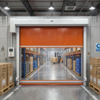 China Industrial Automatic Rolling Door with 2.0m/s High-Speed Impact-Resistant PVC Curtains and Energy-Saving Insulation for Warehouses for sale