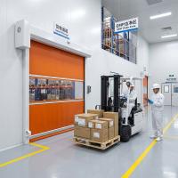 China Fire-Resistant High-Speed Roll-Up Door with 1.2mm PVC Window and 0.6-2.5m/s Adjustable Speed for sale