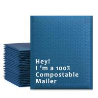 China Eco Customised Forest Plastic Pastel Envelope light Green Poly Bubble Mailer Wrap Mailing Post Bag Wth Logo for sale