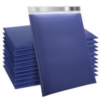 China Metallic Shipping Bag Custom Printed Black Rose Poly Bubble Mailers Padded Envelopes for sale