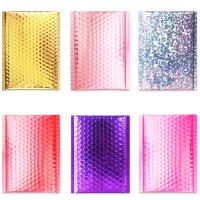 China Custom biodegradable 4x7 courier bag large holographic metallic padded bubble envelopes mailer bag for jewelry package for sale