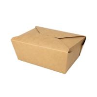 China Factory Takeaway Fast Food Boxes Container Cardboard Eco Friendly Paper Containers Kraft Paper Box Food for sale