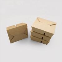China #8 Hot Sale Food Grade Takeway Food Box Printed Kraft/Bamboo Paper Lunch Box Take Away Lunch Packing Boxes for sale