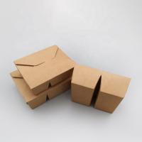 China #8 Hot Sale Food Grade Takeway Food Box Printed Kraft/Bamboo Paper Lunch Box Take Away Lunch Packing Boxes for sale