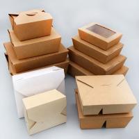 China #2 Custom Printing Kraft Folded Takeout box Fast Food Packaging Paper Box Takeway Food Box for sale