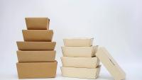 China #2 Custom Printing Kraft Folded Takeout box Fast Food Packaging Paper Box Takeway Food Box for sale
