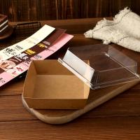 China Good quality Cake paper package easy to take printed brown kraft paper cake boxes with handle for sale