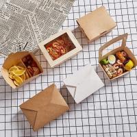 China Creative printed logo paper packaging box for fast food wholesale for sale