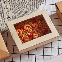 China Take Out Rectangle Paper Chinese Noodle Lunch Box For Wholesale for sale