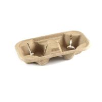 China Pulp cup holder coffee paper cup tray 4 cup paper cardboard tray holder carrier for sale
