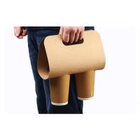 China 4 Cups Disposable Compostable Durable Drink Carrier for Hot or Cold Drinks To Go Coffee Cup Holder for Food Delivery Ser for sale