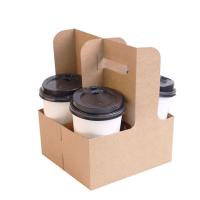 China Disposable take away paper pulp cup holder cup carrier for coffee cup for sale
