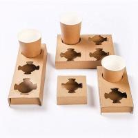 China Pulp cup holder coffee paper cup tray takeout packaging 2/4 cups for sale