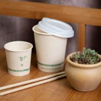 China Custom printing Logo disposable single wall paper coffee cup with plastic lids for drink for sale