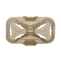 China Biodegradable 2 Cup 4 Cup Disposable Coffee Paper Holder Tray Portable Takeout Coffee Paper Cup Carrier for sale