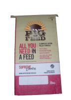 China High Strength Durable Woven Plastic Feed Bags Leak Resistant 100% Recyclable for sale
