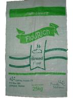 China Durable Woven Polypropylene Flour Packaging Bags 25kg High Strength Reusable for sale