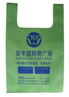 China Square Bottom Polythene Plastic Shopping Bags with Loop Handle Recyclable for sale