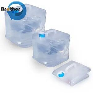 China Cheap Price 10L 20L Plastic Cubitainer Bag Good Seal No Leak Foldable Jerry Can with Holes Tap for Storage Without Handle for sale