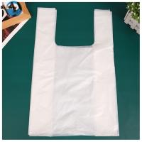 China Retail Custom Printed Plastic Vest Carrier Bag Supermarket Heavy Duty Biodegradable Shopping Bags for sale