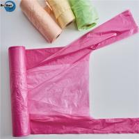 China Supplier HDPE LDPE Heavy Duty Customized Kitchen Tie Handle Plastic Garbage Bag for sale