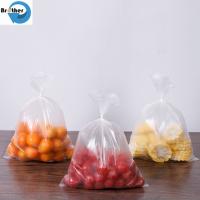 China Customized HDPE LDPE Durable Tough Stretchy Fruit Vegetables Kitchen Supermarket Plastic Flat Food Packing Bag for sale