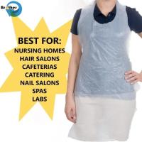 China Wholesale Clear Industrial LDPE HDPE Make up Beauty Salon Cheapest Disposable Waterproof PE Plastic Apron for sale
