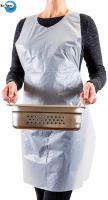 China Disposable PE Apron Clear Blue Green Yellow Colors for Cleaning for sale