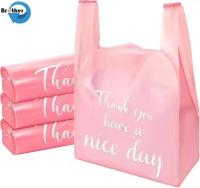 China High Quality Supermarket Plastic Vest Handle Bag Manufactures Thank You Plastic Bags with Logo for sale
