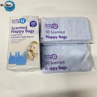 China Portable Eco Friendly Baby Diaper Packing Bag Disposable Plastic Baby Nappy Bag for sale