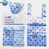 China Portable Eco Friendly Baby Diaper Packing Bag Disposable Plastic Baby Nappy Bag for sale