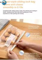 China Clear Reusable Zip Lock Bag Plastic Storage Bag for Food and Vegetable for sale