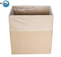 China Custom Size Clear Back Plastic LDPE Square Bottom Reusable Flat Open Poly Bag in Box for sale