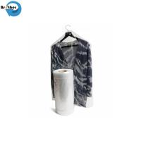 China Disposable Garment Cover Bag Clear Standard Dry Cleaner Bag on Roll Printed with Safety Warning Word for sale