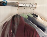 China LDPE Transparent Clear Dry Cleaning Custom Printed Waterproof Plastic Garment Cover Bag for sale