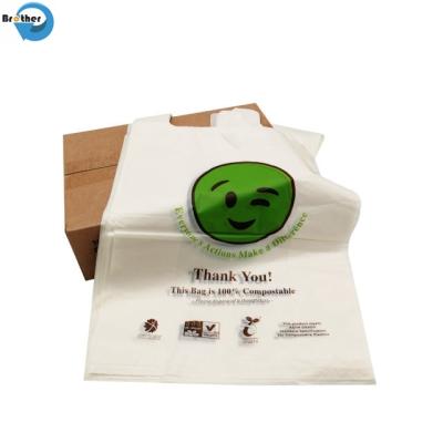 China Bpi ASTM D6400 Ok Compost Home Certified Shopping T-Shirt Bags/Biodegradable Grocery Bags for sale