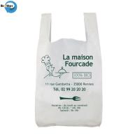 China Eco Friendly Compostable Biodegradable Corn Starch /Pbat/PLA T-Shirt Shopping/Packing Bags Plastic Shopping Bag Ok Compostable for sale