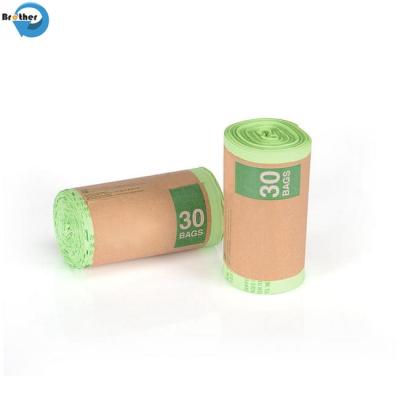 China 100%Biodegradable Compostable Garbage Bags Trash Bags with Bpi Certificate Cornstarch Pbat PLA for sale