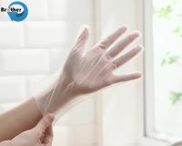 China Food Safety Protective Transparent Compostable Disposable Gloves Plastic Gloves for Corn Strach for sale