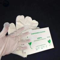 China Food Safety Protective Transparent Compostable Disposable Gloves Plastic Gloves for Corn Strach for sale