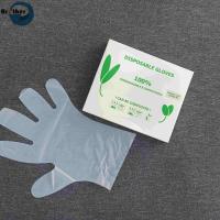 China 100% Biodegradable Compostable Transparent Disposable Plastic Gloves for Food Kitchen Snack for sale