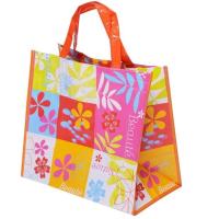 China Promotional Durable Laminated Foldable PP Woven Grocery Shopping Bag for sale