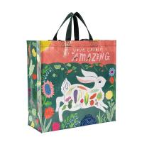 China Reusable Promotional PP Woven Zipper Tote Shopping Bag for sale