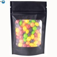 China 250/500g 1kg Top Food Grade Reusable Flat Bottom Clear Window Snack Packaging k Bag with Tear Zipper for sale
