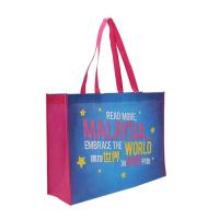 China Coated PP Woven Nonwoven Shopping Bag with Embroidery Handle for sale