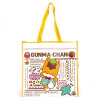 China Full Printing Cross Stitched PP Woven Shopping Bag with Mesh Pocket for sale