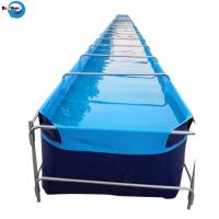 China Hot sell waterproof sunscreen rectangular live fish farming tank pond for sale